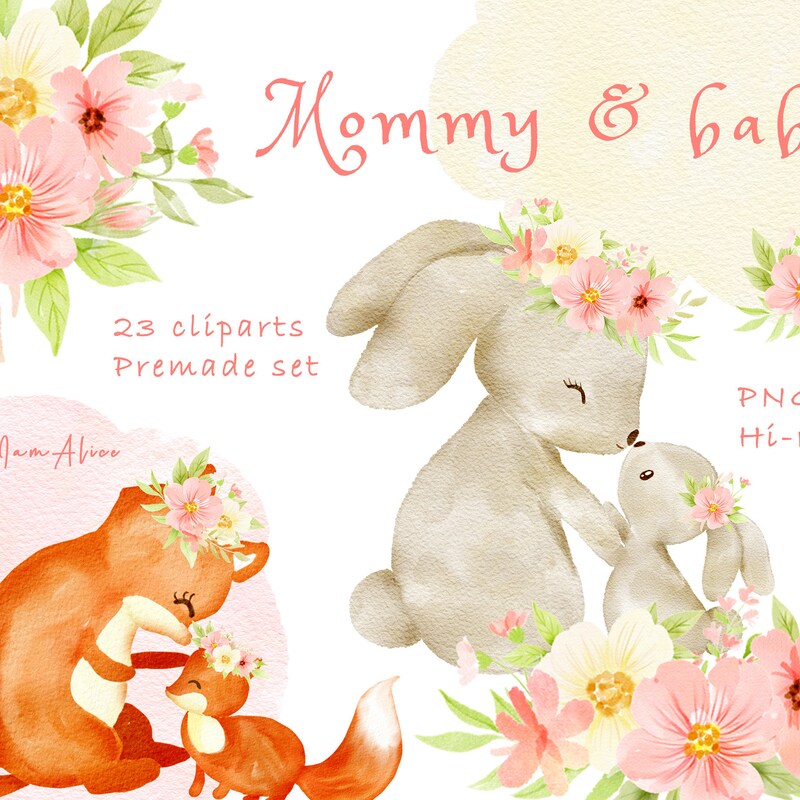 Mothers Day Clipart - Etsy