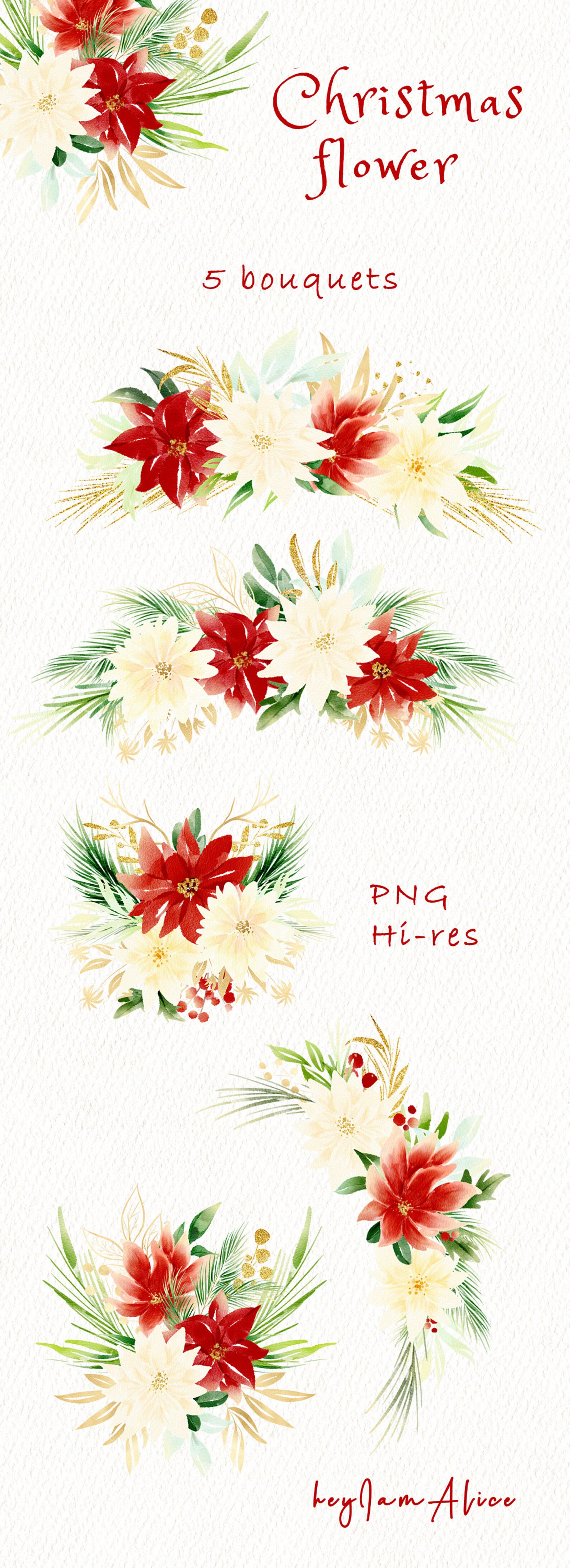 Christmas Wreath Clipart, FREE COMMERCIAL Use, Watercolor Winter ...