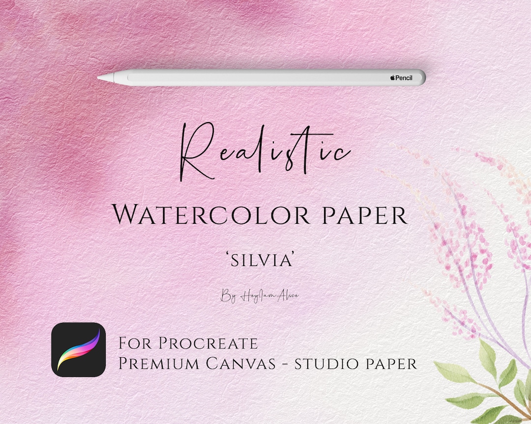 Realistic Procreate Watercolor Paper Canvas, SILVIA Paper, Watercolor ...