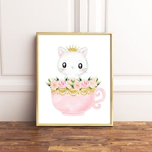 Baby Cat Watercolor Clipart, Kitten Graphic PNG, Cute Cat, Little ...