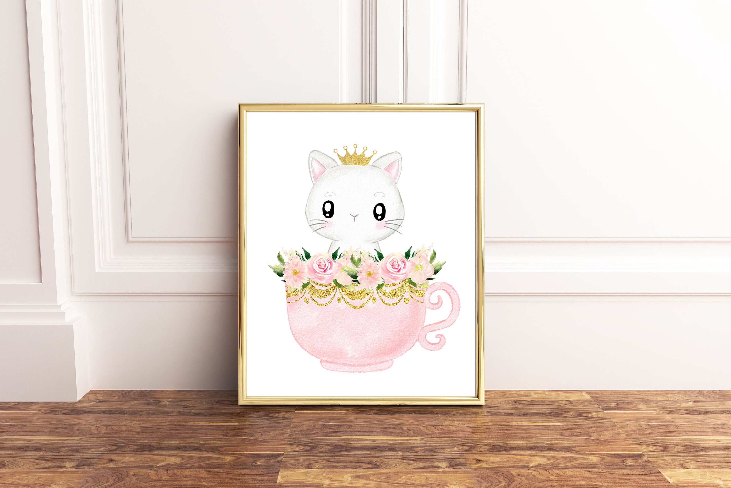 Baby Cat Watercolor Clipart Kitten Graphic PNG Cute Cat | Etsy