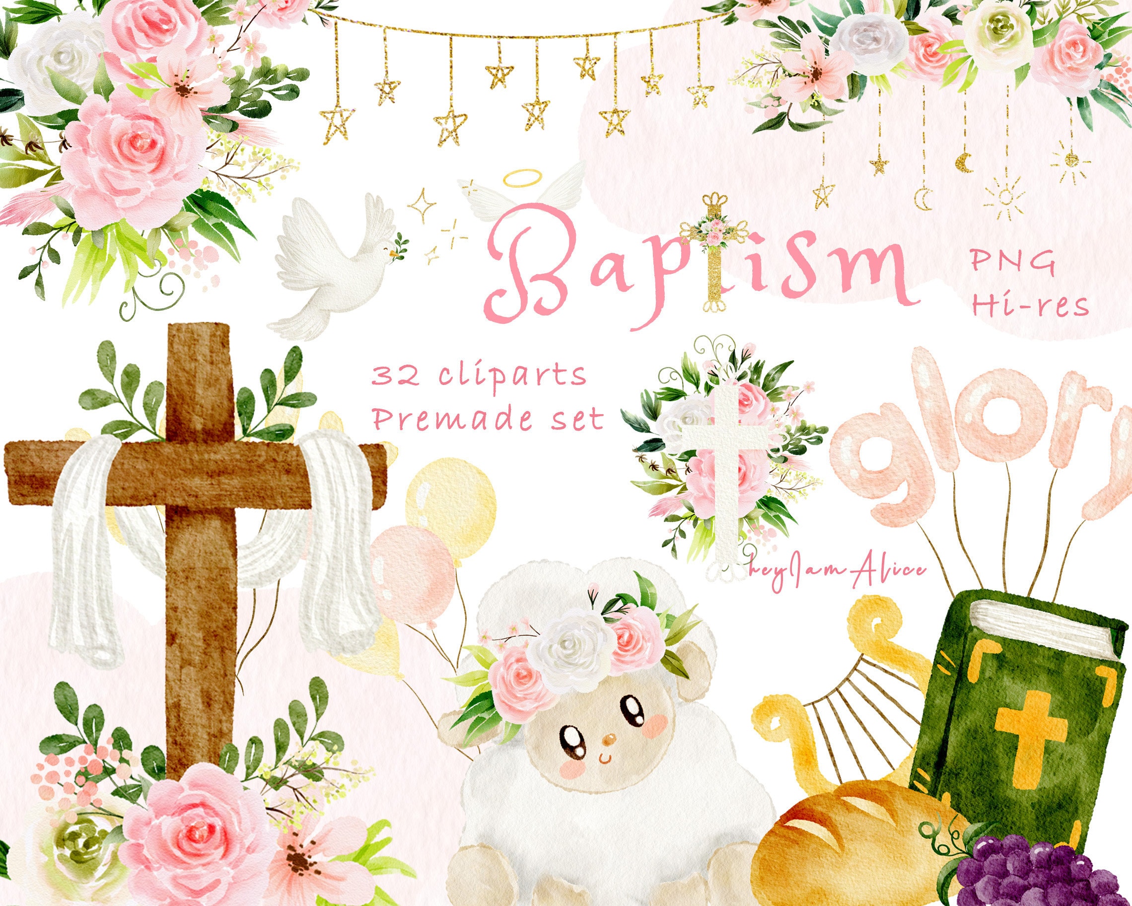 Baptism Cross Graphic