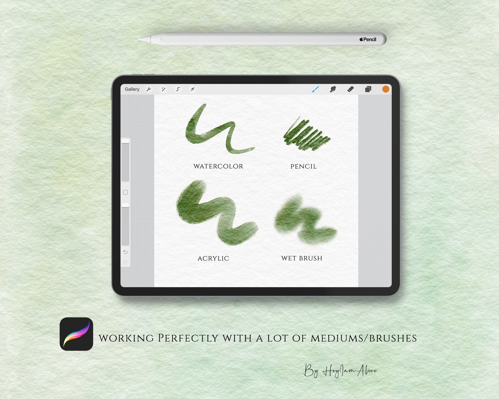 Realistic Procreate Watercolor Paper Canvas, JENNIE Paper, Watercolor ...
