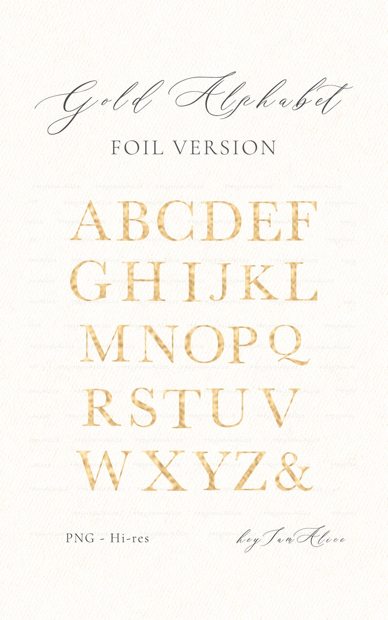 Gold Foil Alphabet Letter Number Symbols Metallic PNG Gold - Etsy