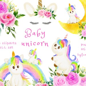 Unicorn Clipart, Pony Clipart, FREE COMMERCIAL Use, Watercolor Unicorn ...