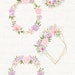 Pink Purple Flower Watercolor Clipart, Soft Pink Floral PNG, Wedding ...