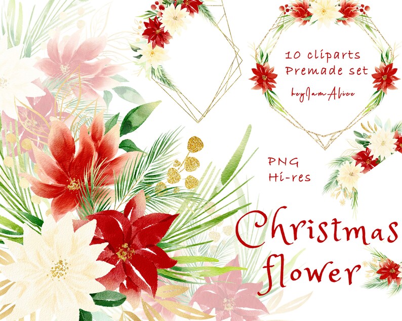 Christmas Wreath Clipart, FREE COMMERCIAL Use, Watercolor Winter ...