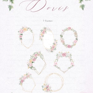 Pink Purple Flower Watercolor Clipart, Soft Pink Floral PNG, Wedding ...