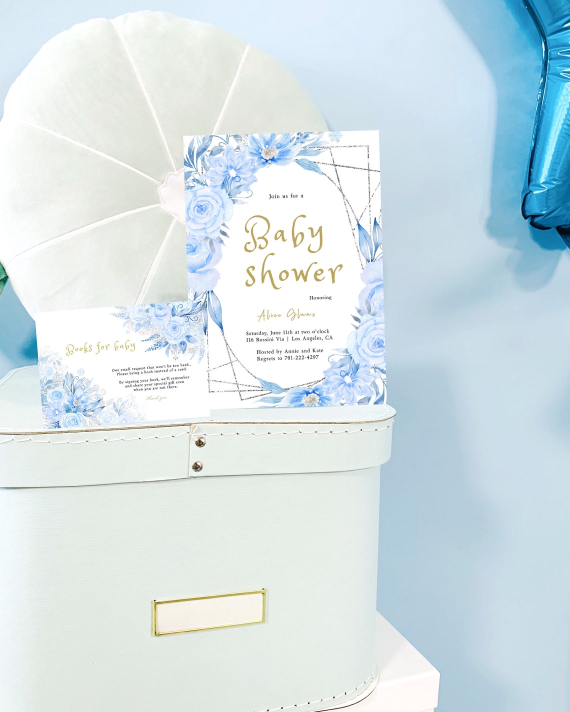 Blue Floral Watercolour Clipart, Winter Flower PNG, Blue Snow Clipart ...