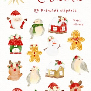Christmas Clipart, FREE COMMERCIAL Use, Watercolor Merry X-mas Clipart ...