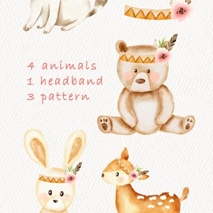 Boho Tribal Clipart, FREE COMMERCIAL USE, Watercolor Feather and Flower ...