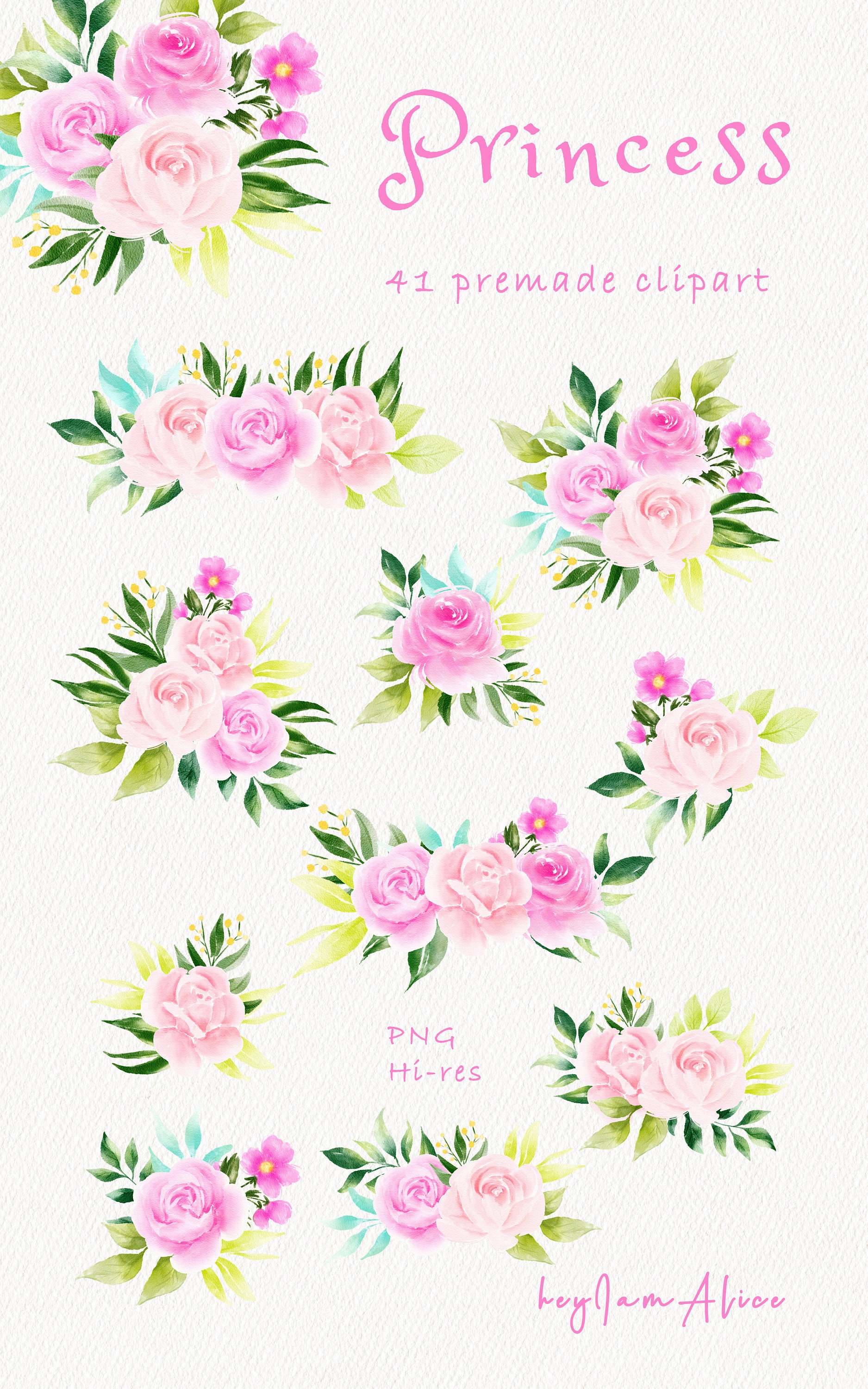 Princess Watercolor Clipartfree COMMERCIAL Use Nursery | Etsy