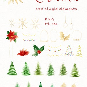 Christmas Clipart, FREE COMMERCIAL Use, Watercolor Merry X-mas Clipart ...