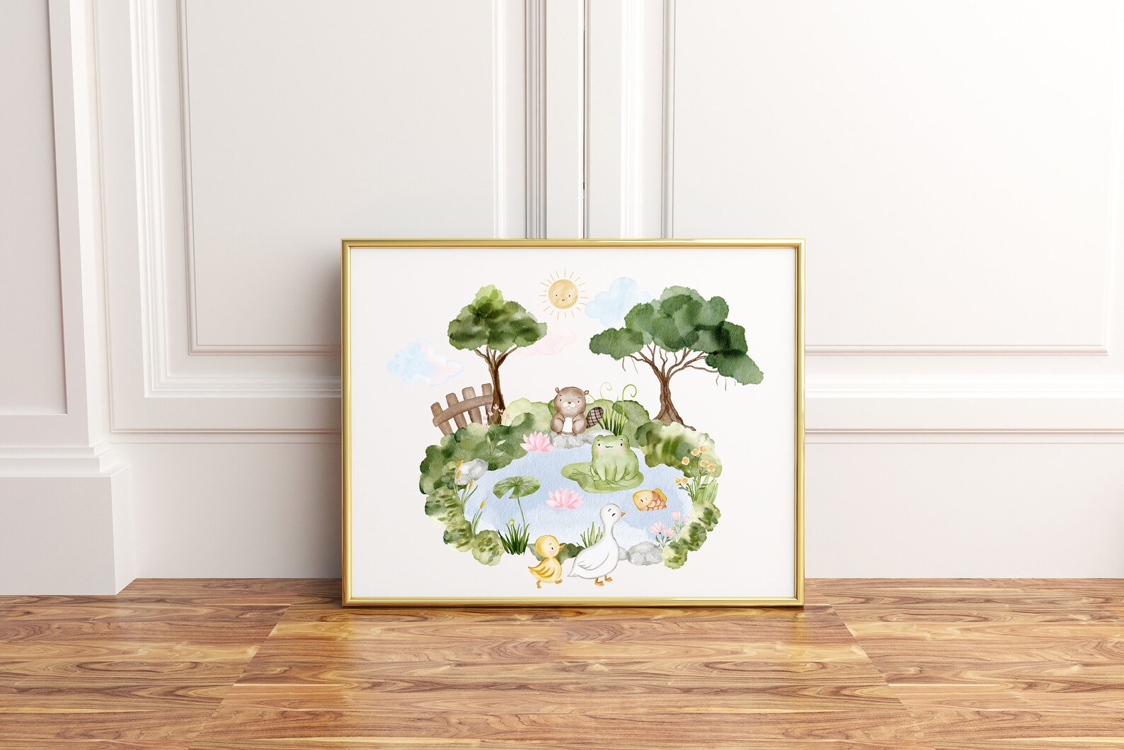 Pond Life Clipart, Frog PNG Graphic, Frog Princess PNG, Duck Pond Baby ...