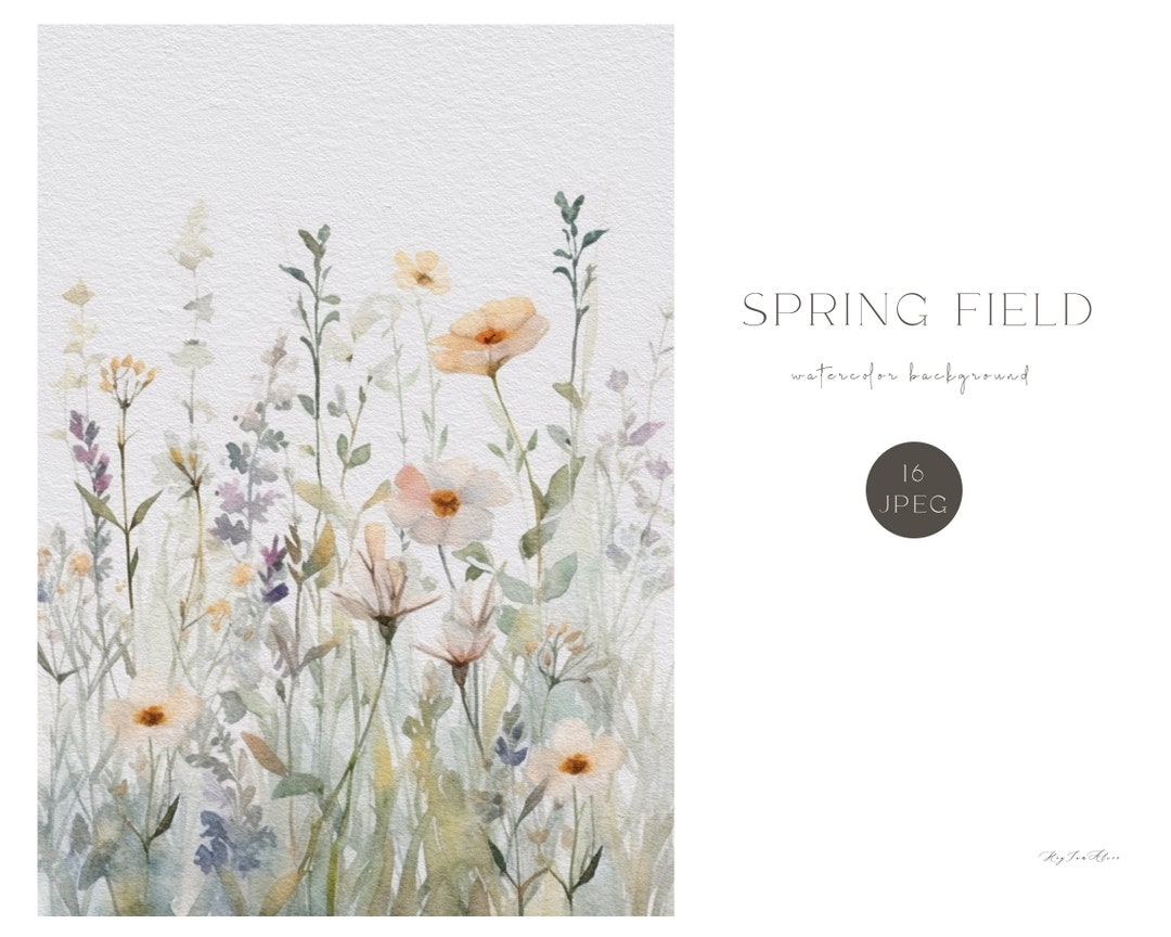 Abstract Flower Watercolor Background Printable, Pastel Elegant Floral ...