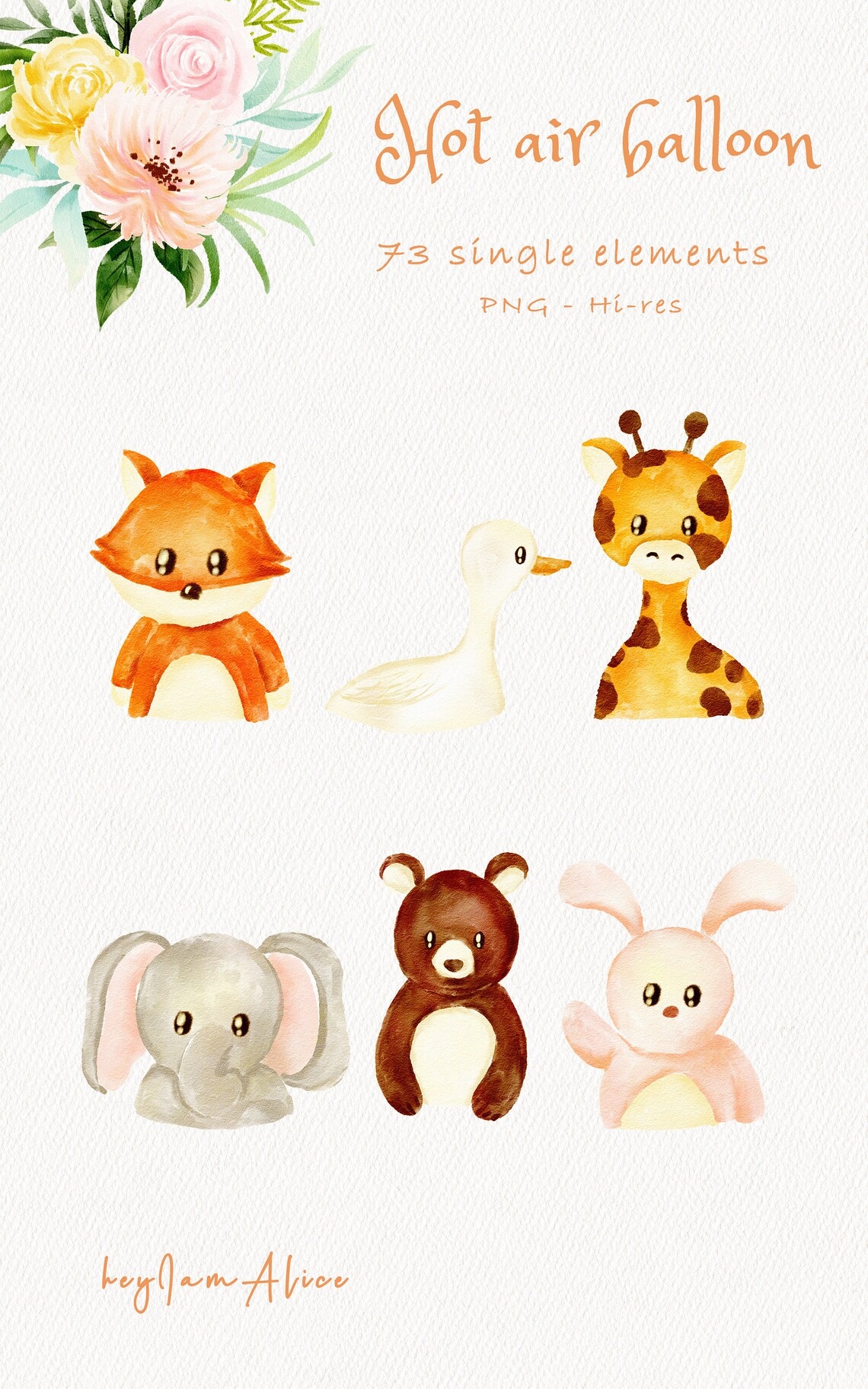 Hot Air Balloon Watercolor Clipart FREE COMMERCIAL Use Air | Etsy