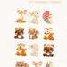 Picnic Woodland Animal Watercolor Clipart, Forest Baby Nursery, Cute ...