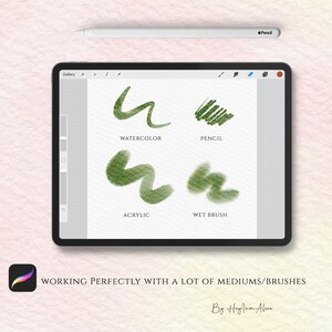 Realistic Procreate Watercolor Paper Canvas, LIN Paper, Watercolor ...