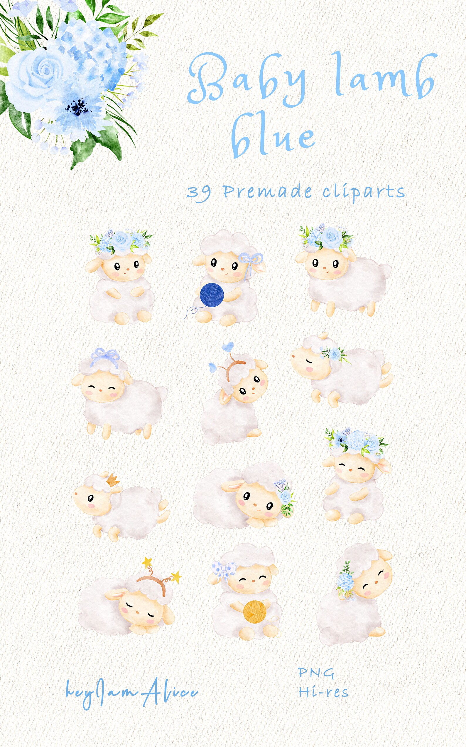 Baby Lamb Clipart Watercolor Sheep PNG Nursery Clipart Baby - Etsy