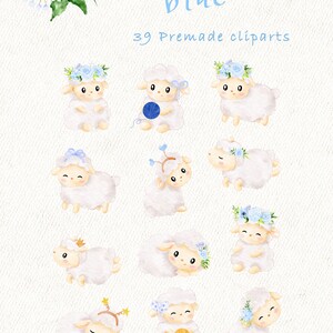 Baby Lamb Clipart, Watercolor Sheep PNG, Nursery Clipart, Baby Animal ...