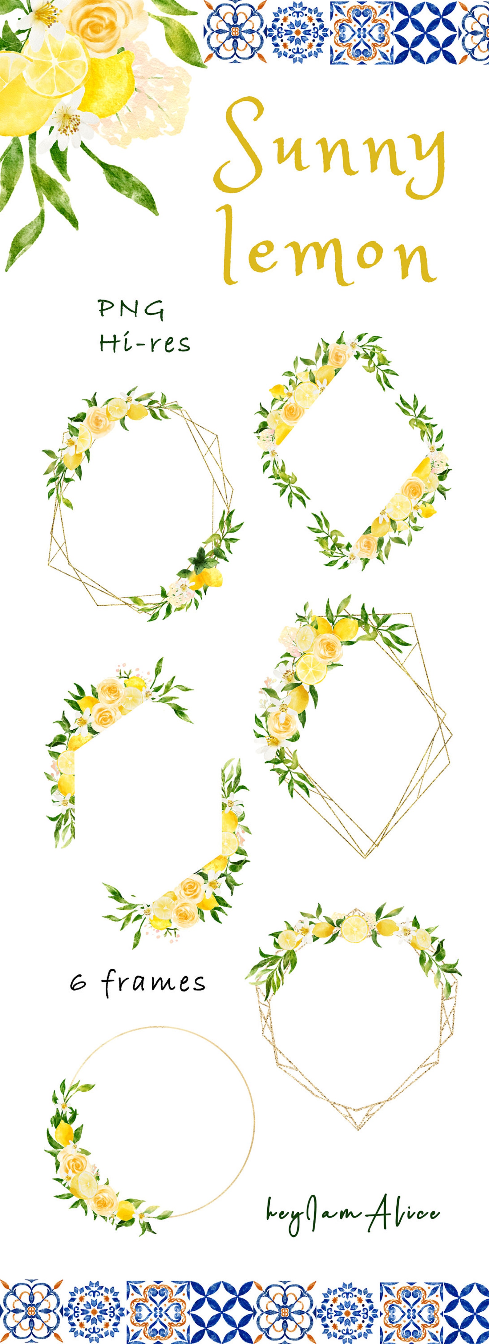 Watercolor Lemon Clipart, Yellow Green Fruit Citrus Lemon Clipart, FREE ...