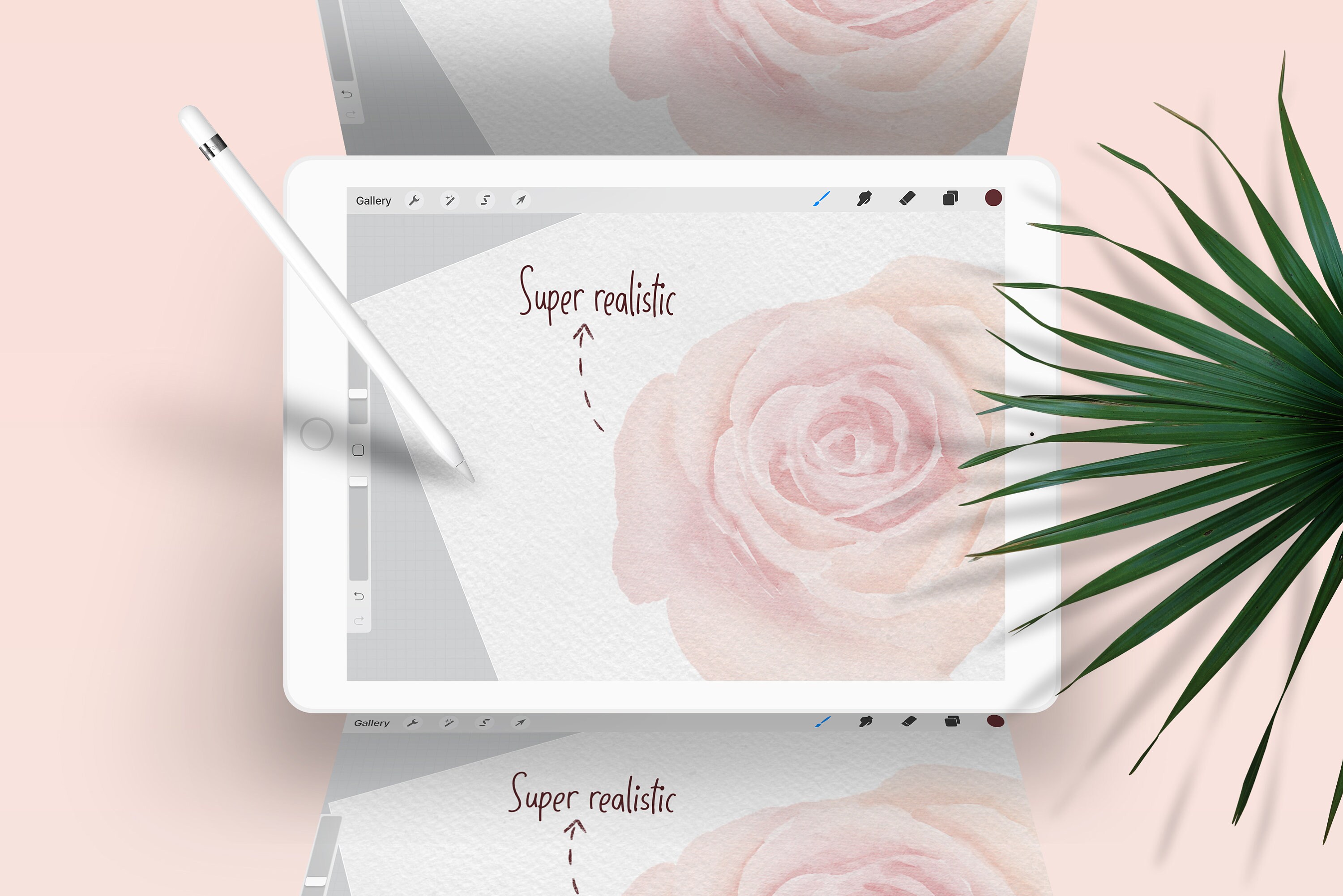 100 Realistic Watercolor Stamp, FREE COMMERCIAL USE, Floral Procreate ...