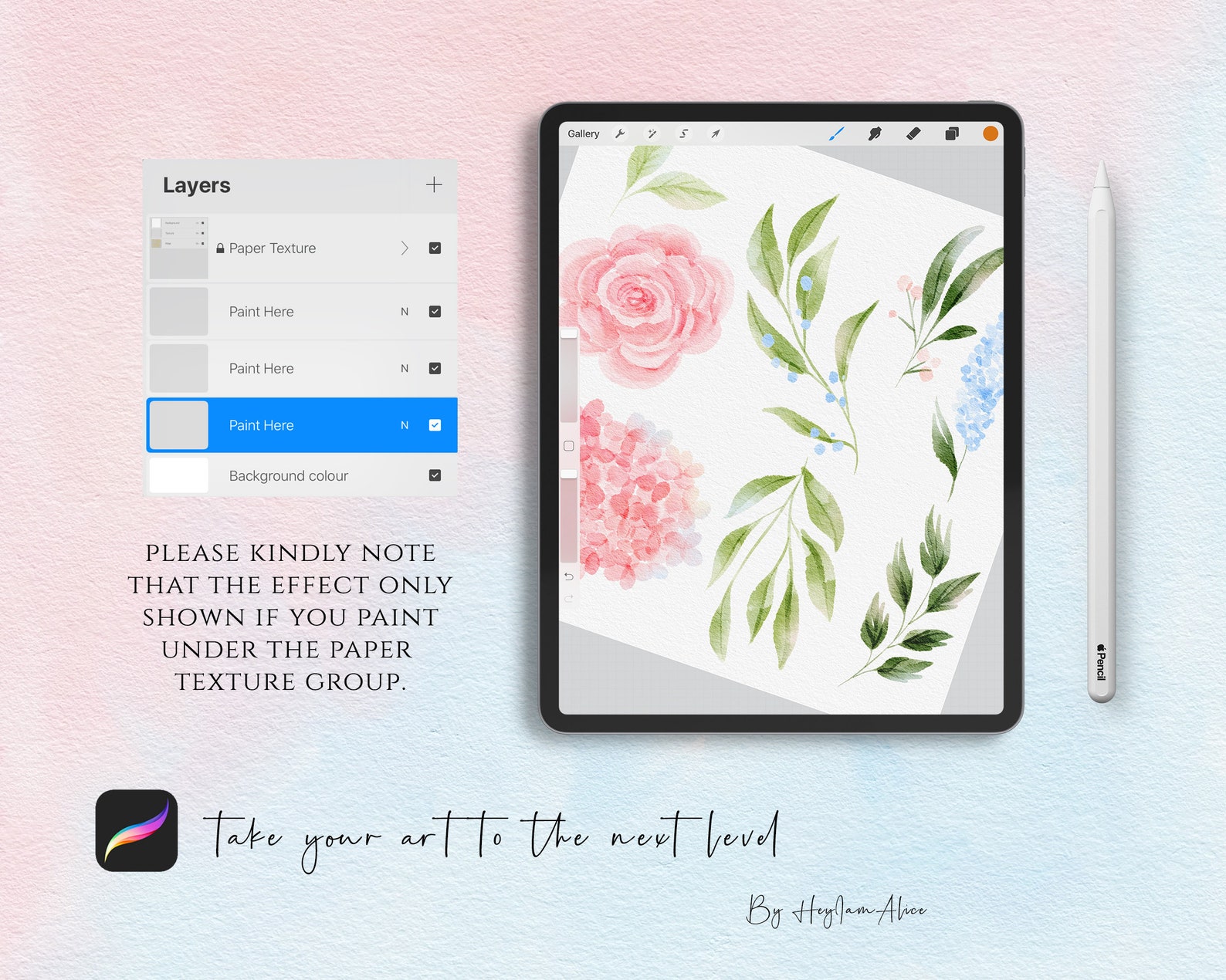 Realistic Procreate Watercolor Paper Canvas JOE Paper | Etsy