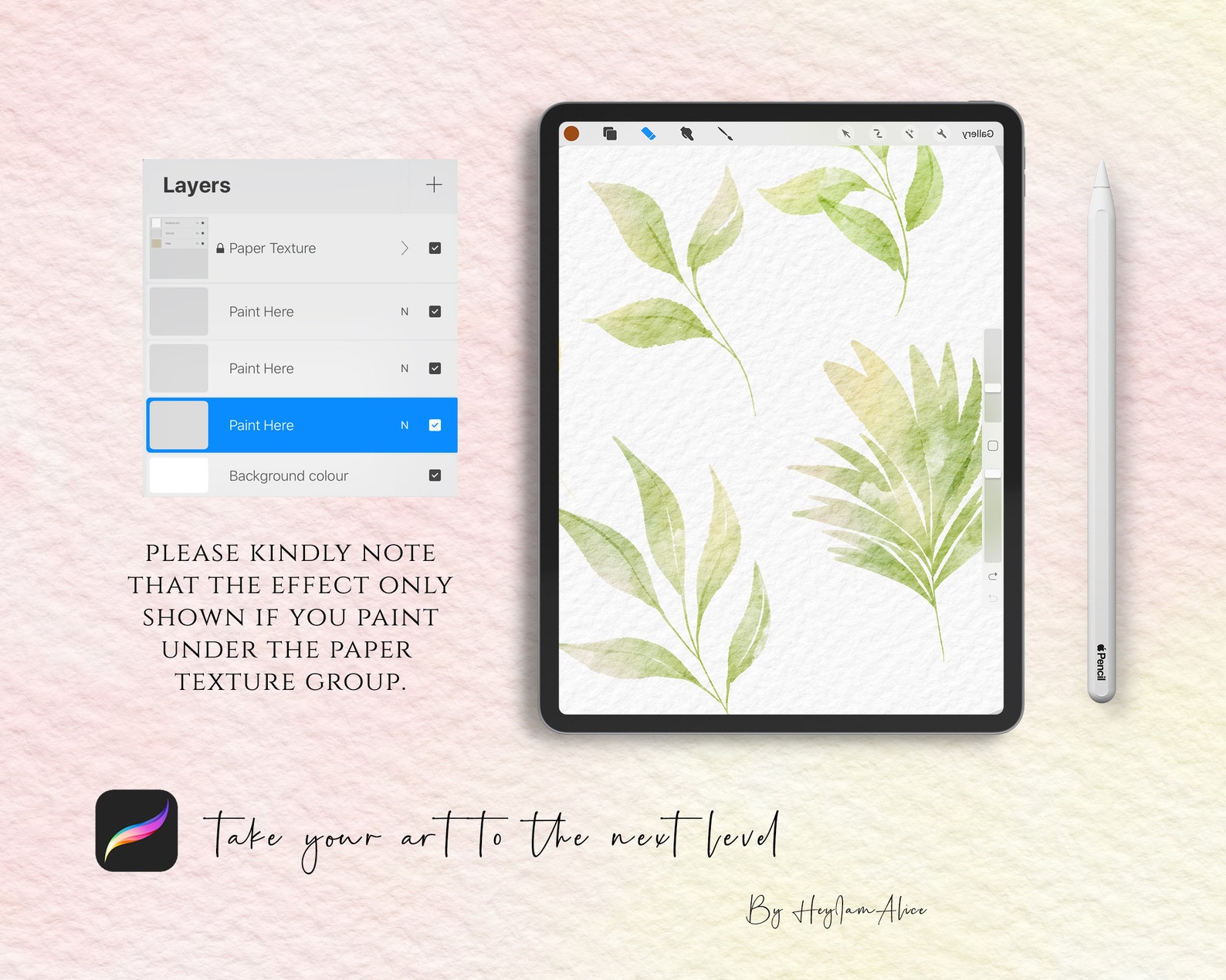 Realistic Procreate Watercolor Paper Canvas LIN Paper - Etsy