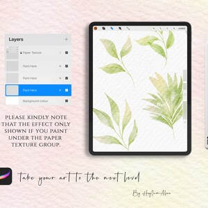 Realistic Procreate Watercolor Paper Canvas, LIN Paper, Watercolor ...