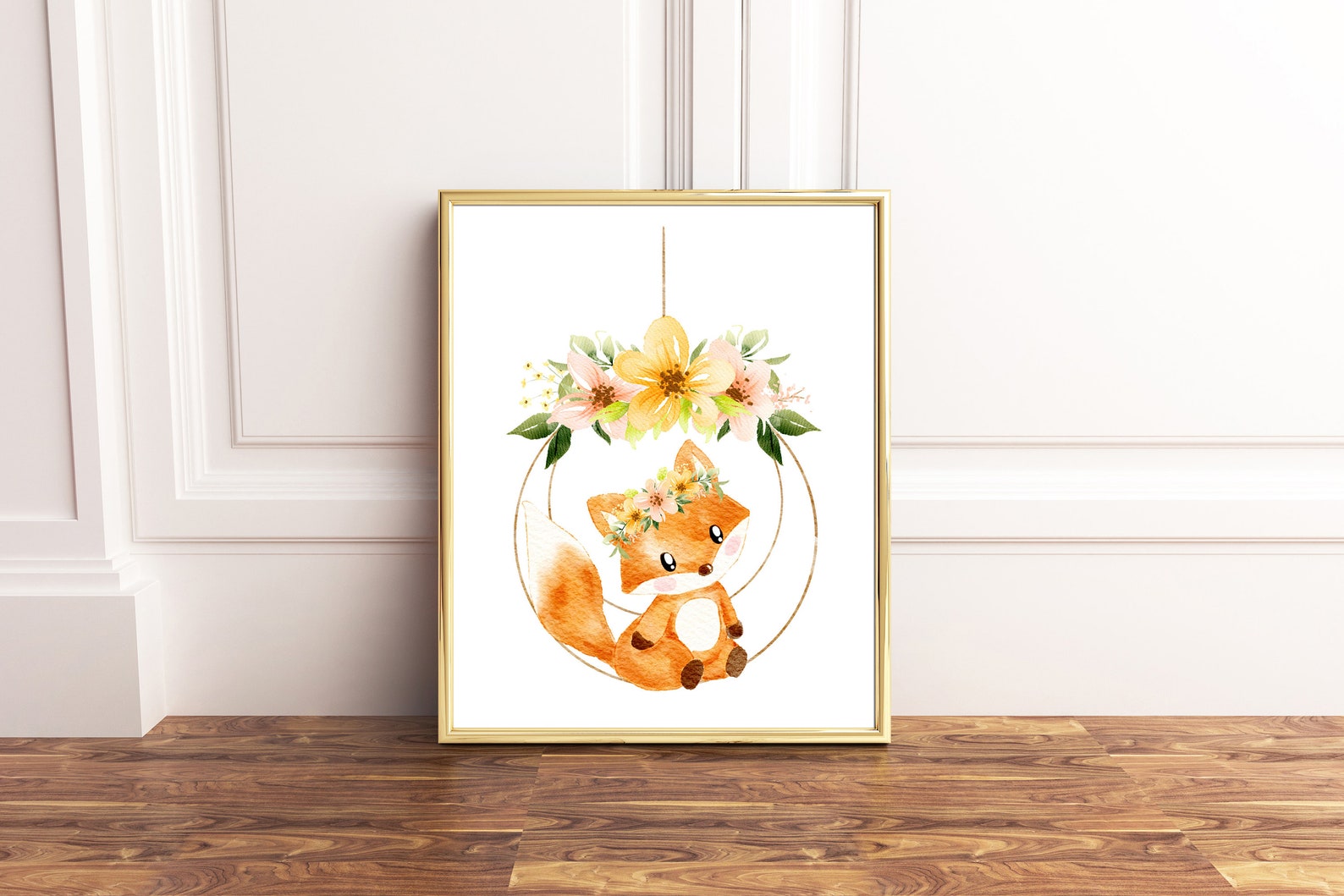 Baby Fox Watercolor Clipart Woodland Animal PNG FREE - Etsy