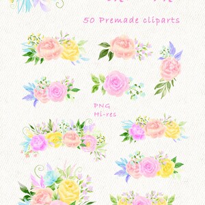 Unicorn Watercolor Clipart, Rainbow Clipart, Magical Unicorn Graphics ...