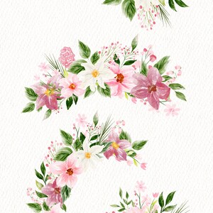Pink Purple Flower Watercolor Clipart, Soft Pink Floral PNG, Free ...