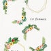 COMPLETE SET Tropical Jungle Flower Watercolor Clipart, Free Commercial ...