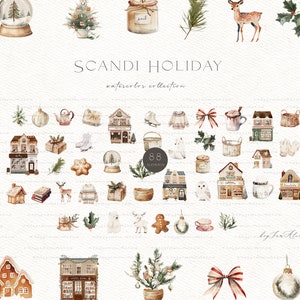 Christmas Clipart, Scandinavian Christmas, Cozy Home Clipart ...