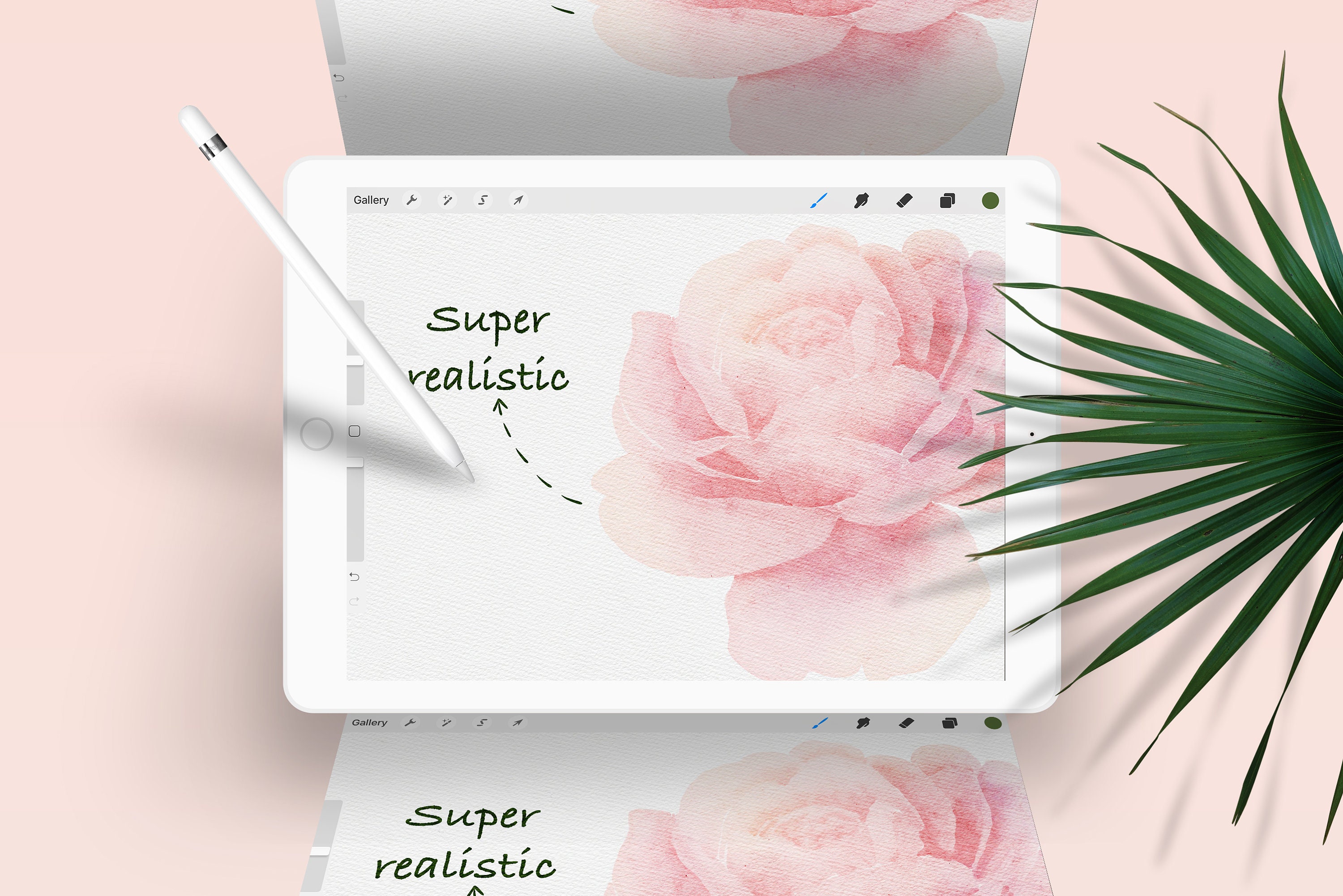 100 Realistic Watercolor Stamp Procreate Brush, FREE COMMERCIAL Use ...
