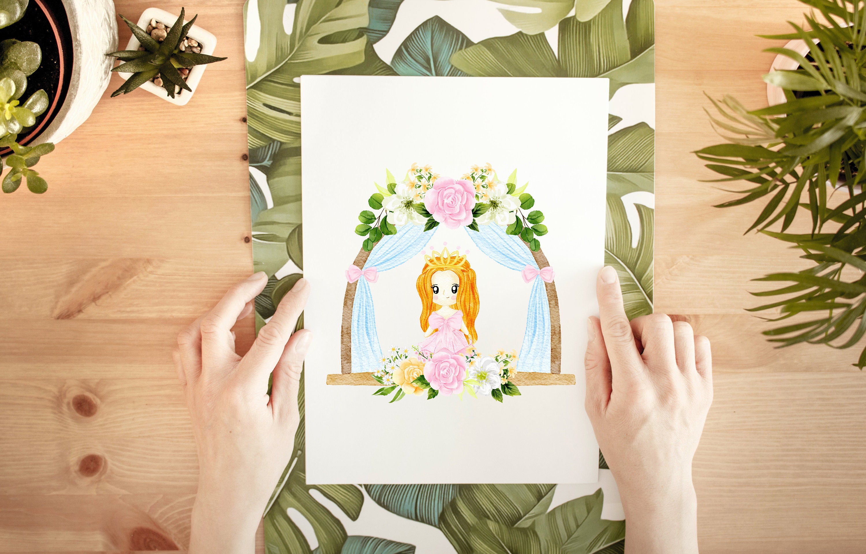 Princess and Prince Watercolour Clipart Fairy Tale Graphic - Etsy