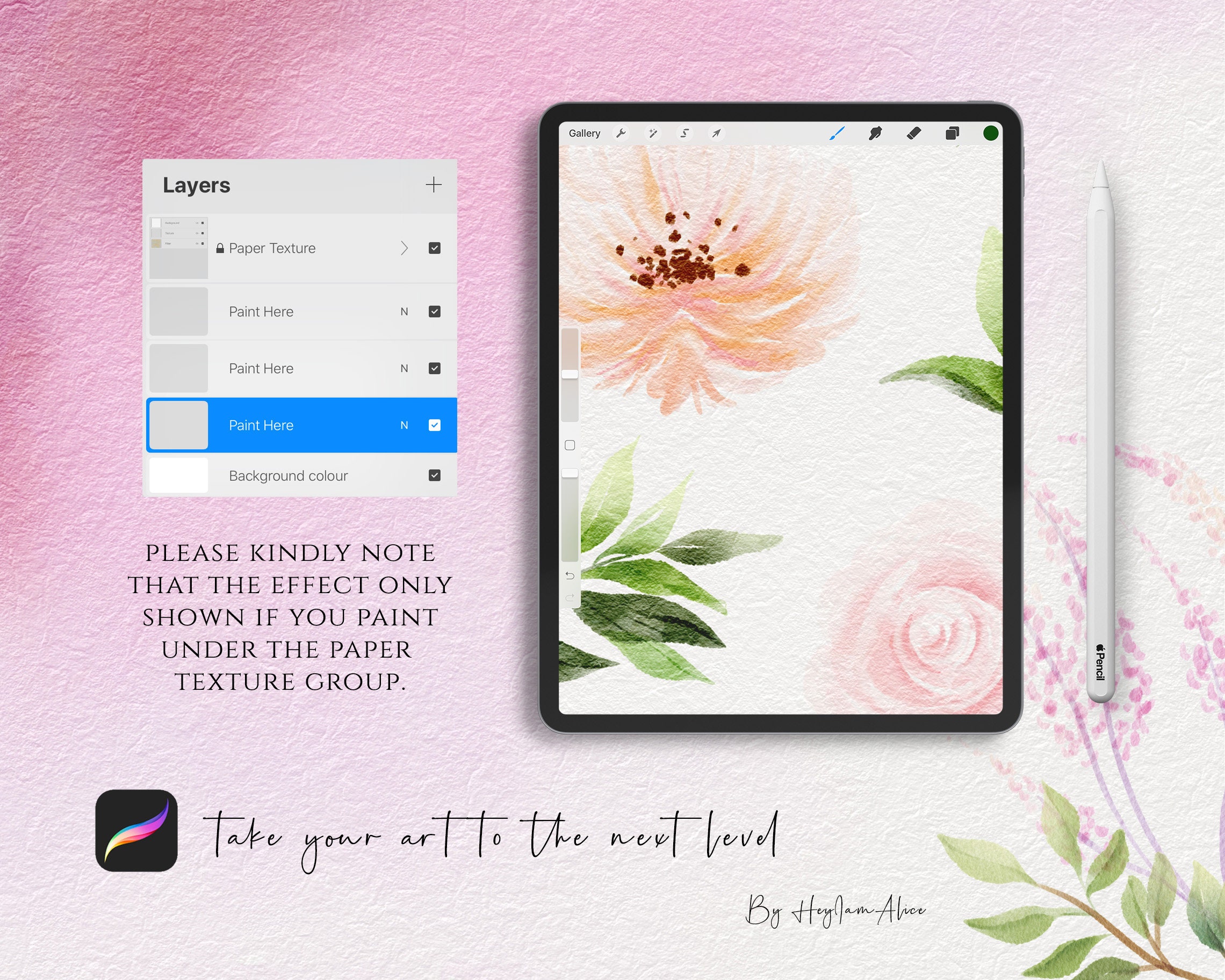 Realistic Procreate Watercolor Paper Canvas, SILVIA Paper, Watercolor ...