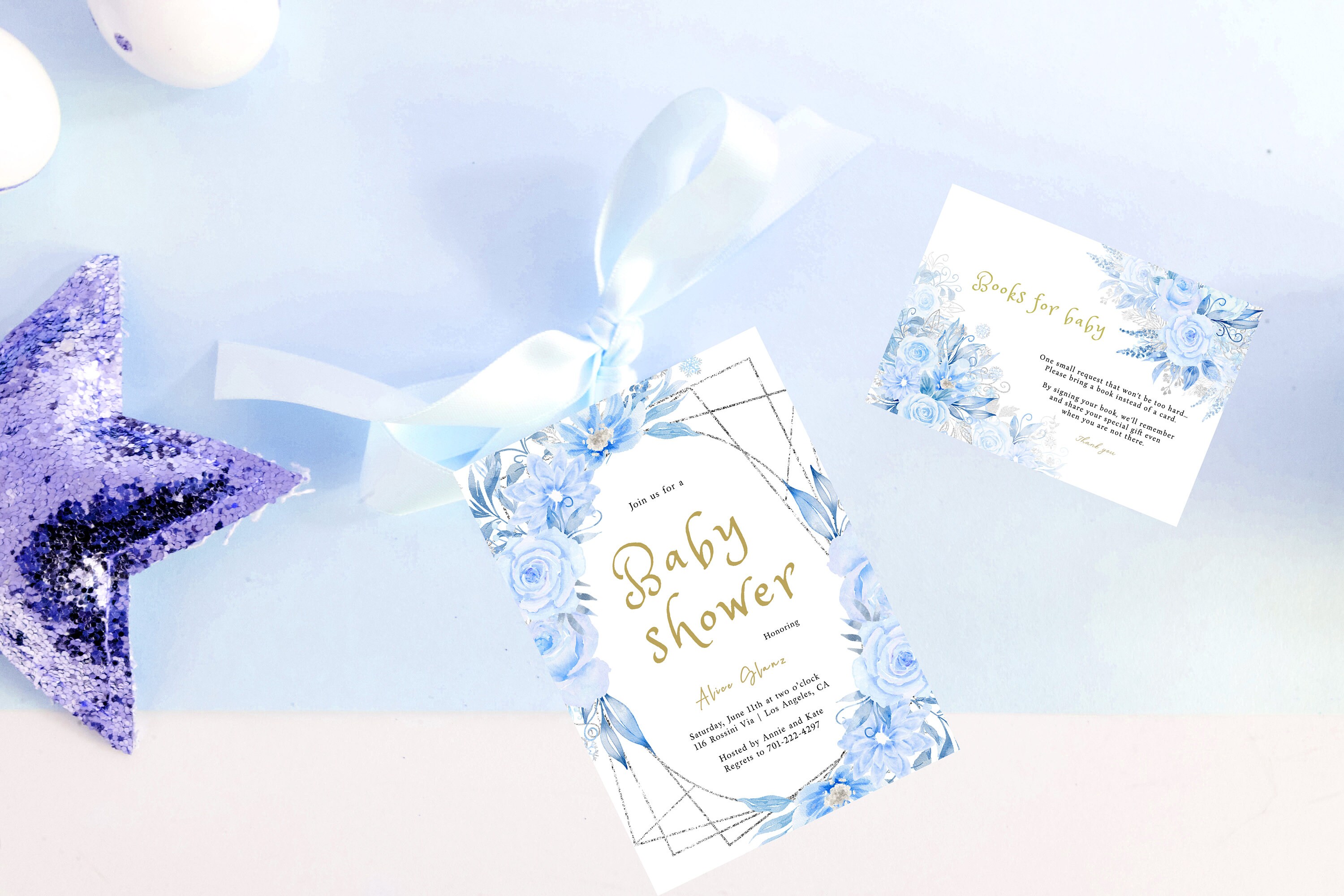 Blue Floral Watercolour Clipart, Winter Flower PNG, Blue Snow Clipart ...