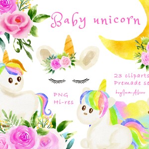 Unicorn Clipart, Pony Clipart, FREE COMMERCIAL Use, Watercolor Unicorn ...