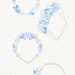 Blue Floral Watercolour Clipart Winter Flower PNG Blue Snow - Etsy