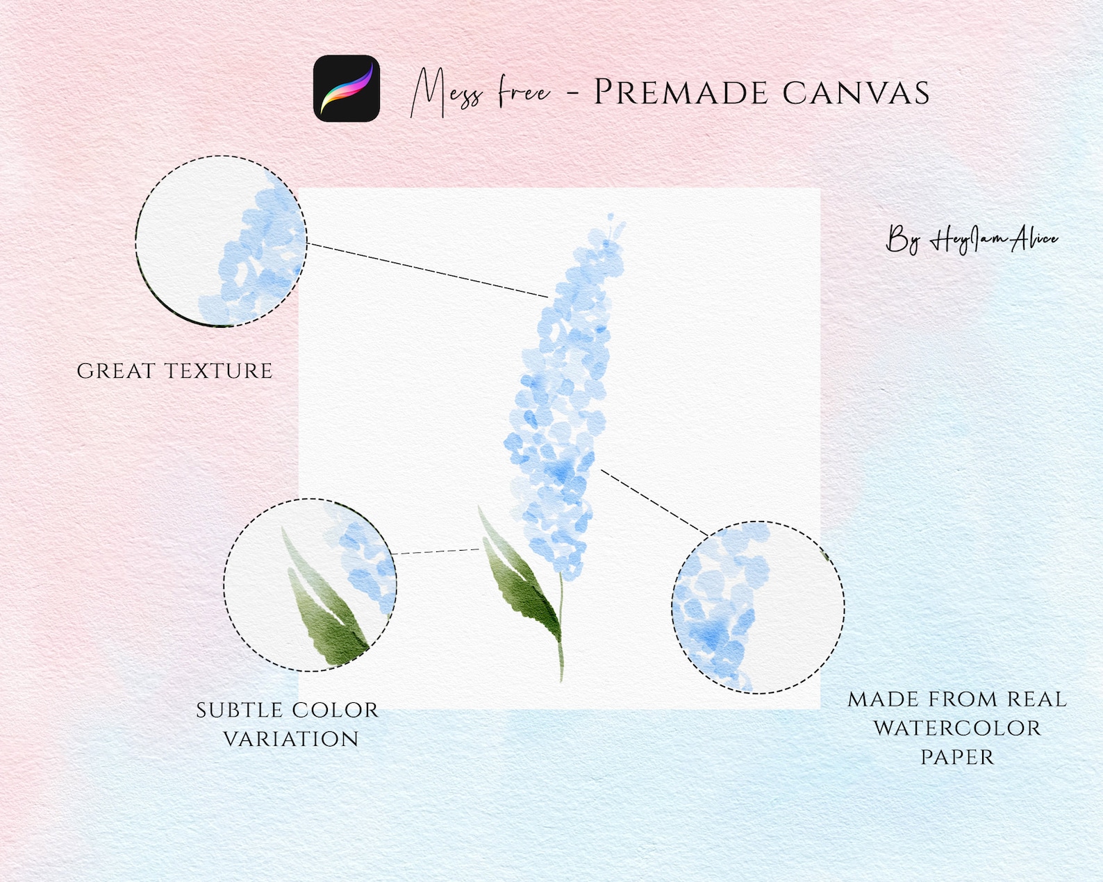 Realistic Procreate Watercolor Paper Canvas JOE Paper | Etsy