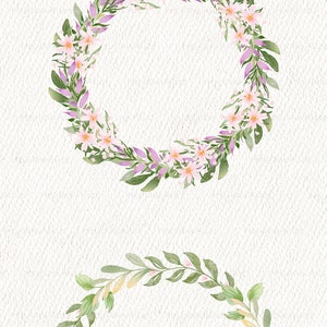 Pink Purple Flower Watercolor Clipart, Soft Pink Floral PNG, Wedding ...