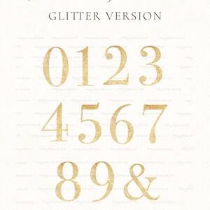 Gold Glitter Alphabet Letter, Number, Symbol, Metallic PNG, Gold ...