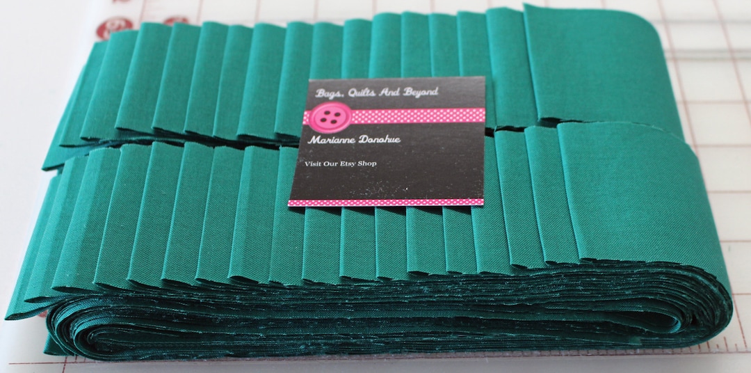 Jelly Roll Solid Teal MDG Dream Cotton 40 Strips 2 1/2 X 44 " 100 ...
