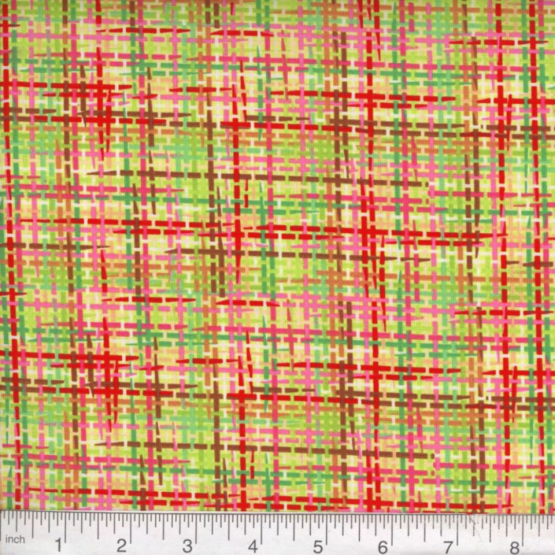Fabric by the Yard Green Plaid Rainbow Weaved Look MDG Zapper #4 - Etsy