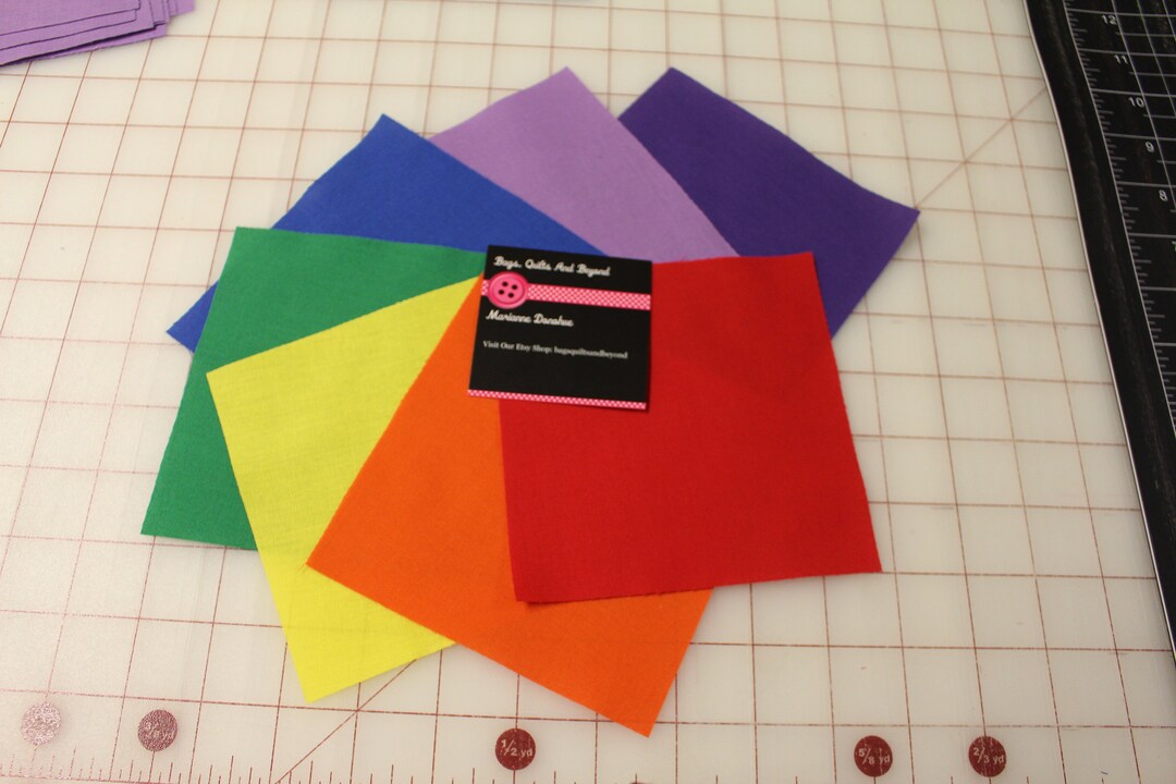 Charm Pack Rainbow Solids MDG Dream Cotton Charm Packs 48 5 Inch Squares, 100 Percent Combed ...