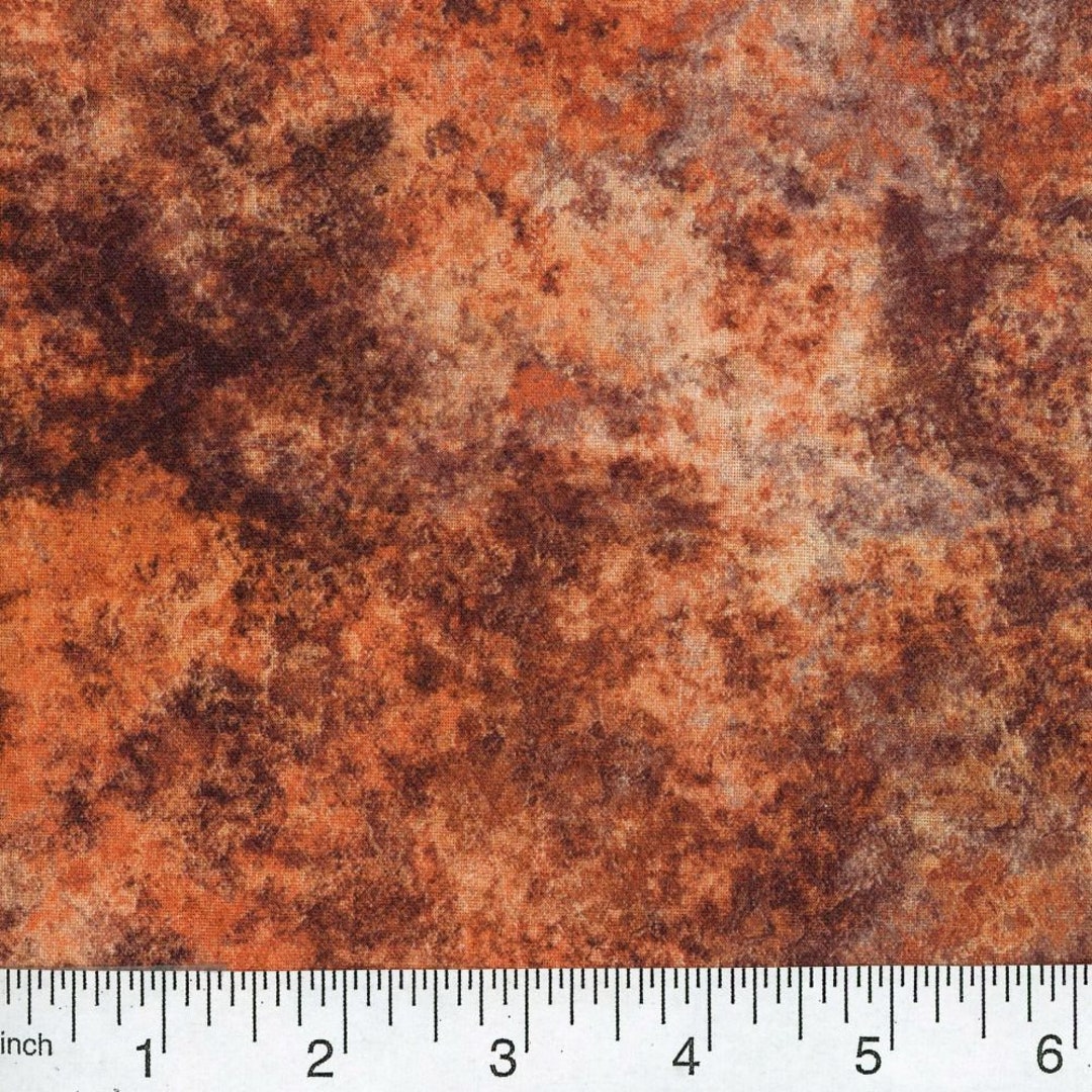 Fabric by the Yard Rust Jewel Tones by MDG, Pattern 65 - Etsy
