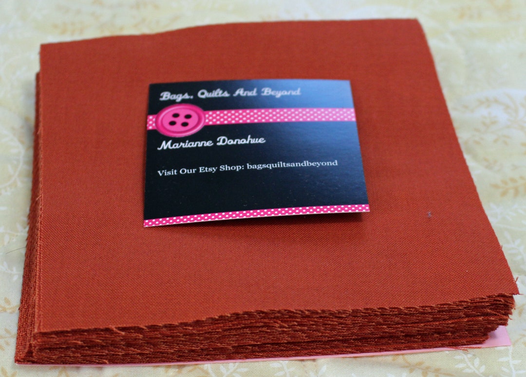 Charm Pack Rust Solid MDG Dream Cotton Charm Packs 48 - 5 Inch Squares ...