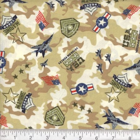 Fabric by the Yard Patriotic/military MDG 17 - Etsy