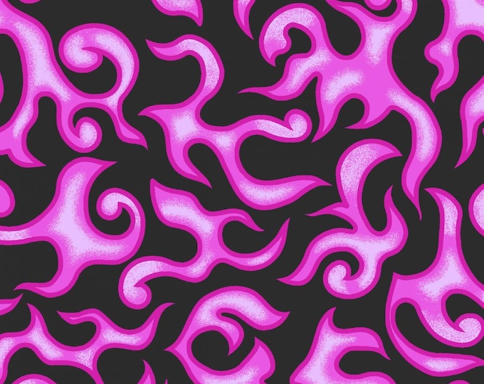 Pink Flames Fabric Pink Biker Fabric Pink Fire Fabric Pink - Etsy